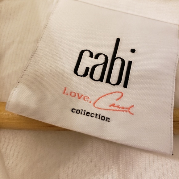 CAbi | Tops | Nwt White Cabi Long Shirt With Ruffle Back M | Poshmark